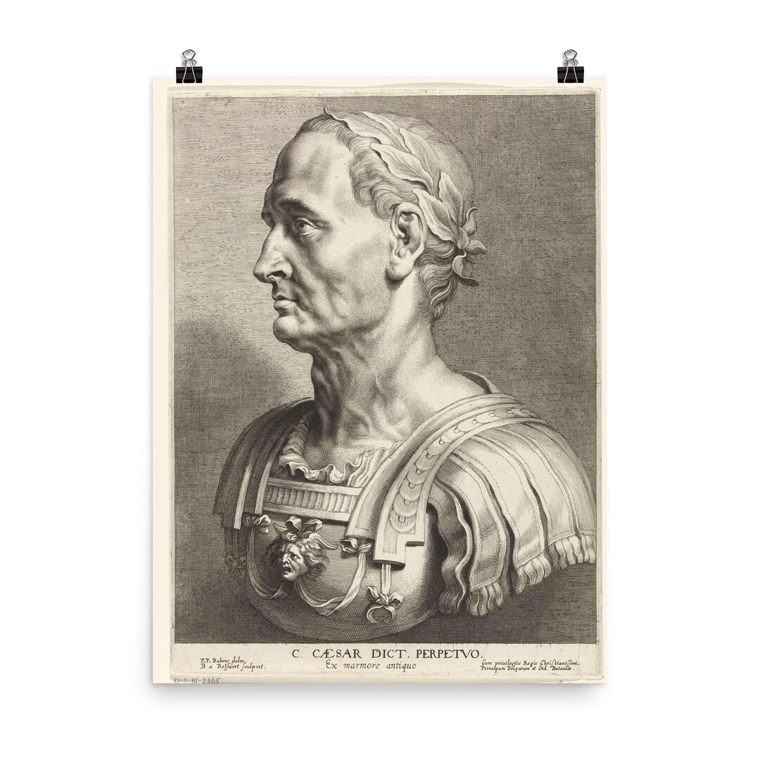 Timeless Julius Caesar Marble Bust Poster Print - Classic 1590s Wall ...