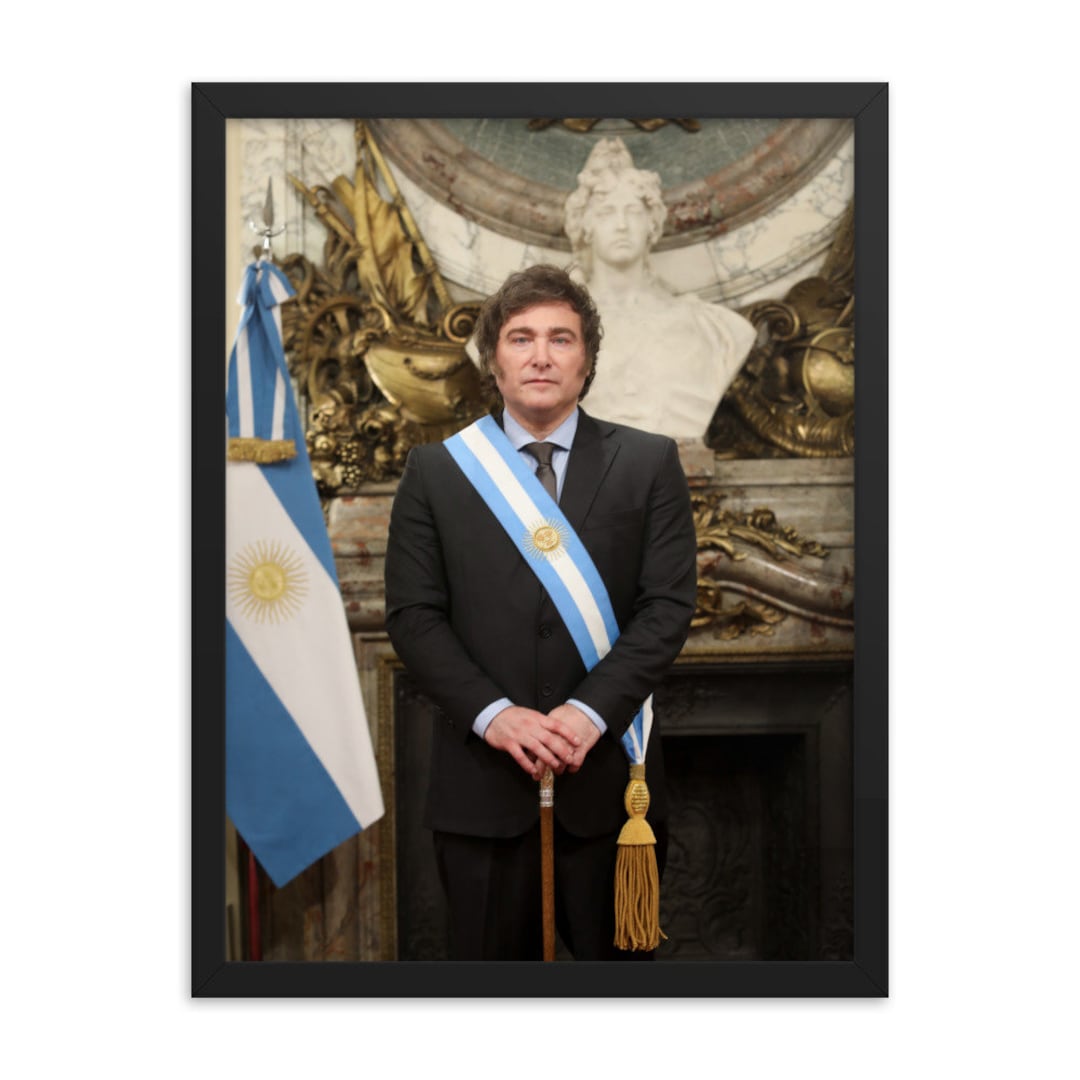 Javier Milei Official Portrait Framed Print - Etsy