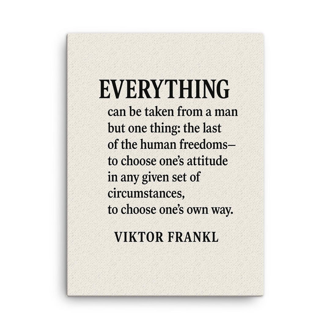 Viktor Frankl Quote Canvas Print Wall Art – Inspirational Freedom to ...