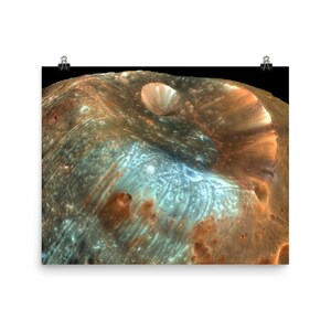 Phobos (mars Moon) Stickney Crater Poster Print - Etsy