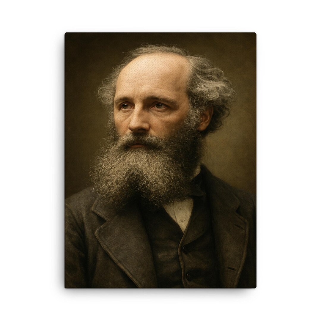 James Clerk Maxwell Canvas Print: Historic Physics Portrait, Science ...