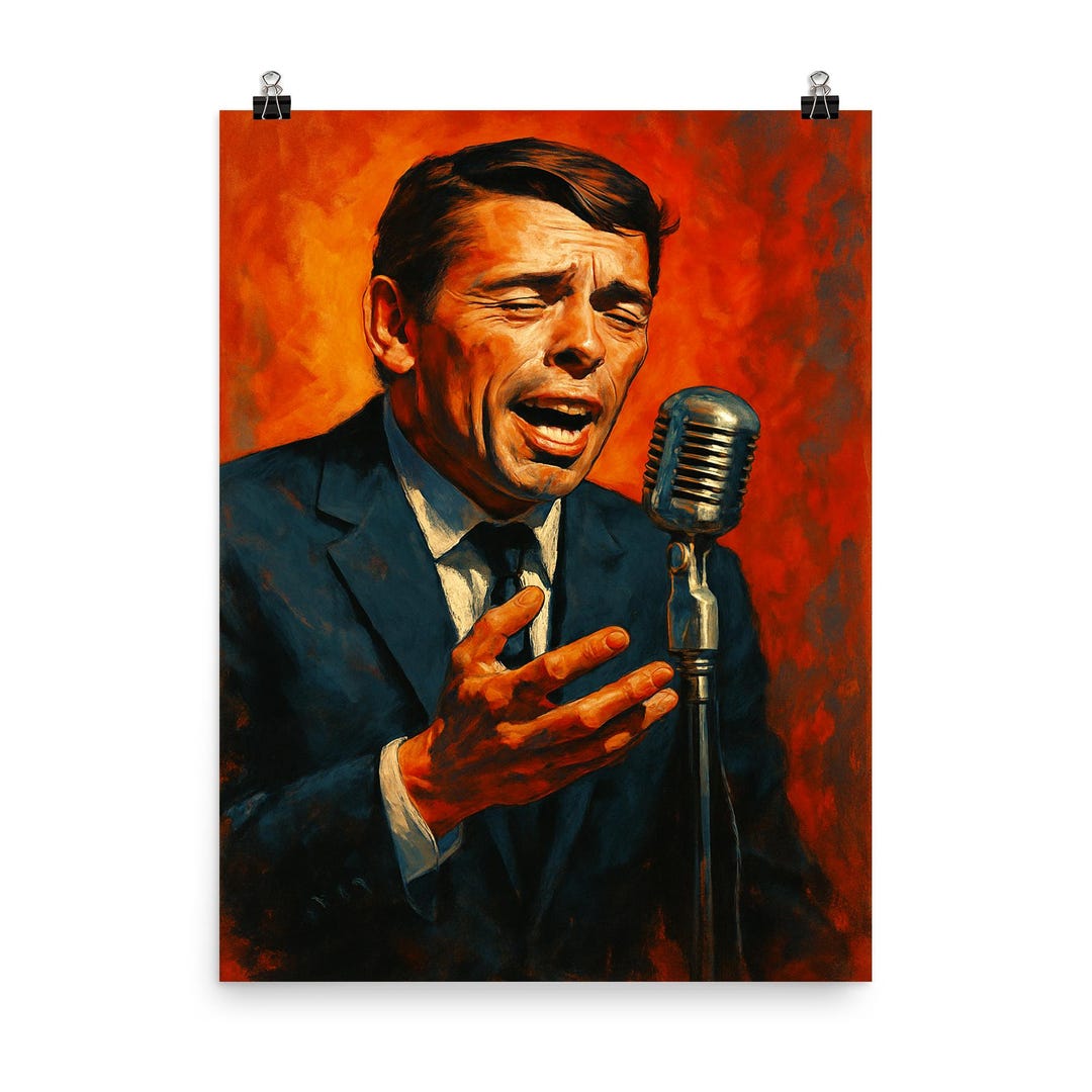 Jacques Brel Vintage Concert Poster Print - Iconic Wall Art Decor for ...