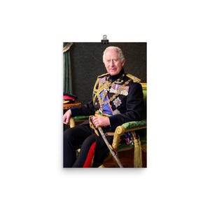 King Charles III Latest Official Portrait Poster Print - Etsy