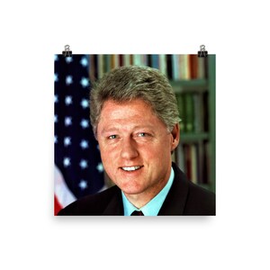 Bill Clinton Official Portrait Poster Print - Etsy