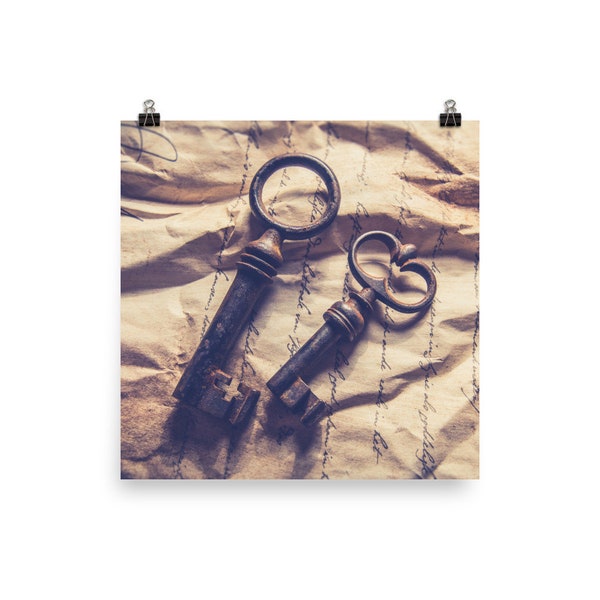Antique Keys Print - Etsy