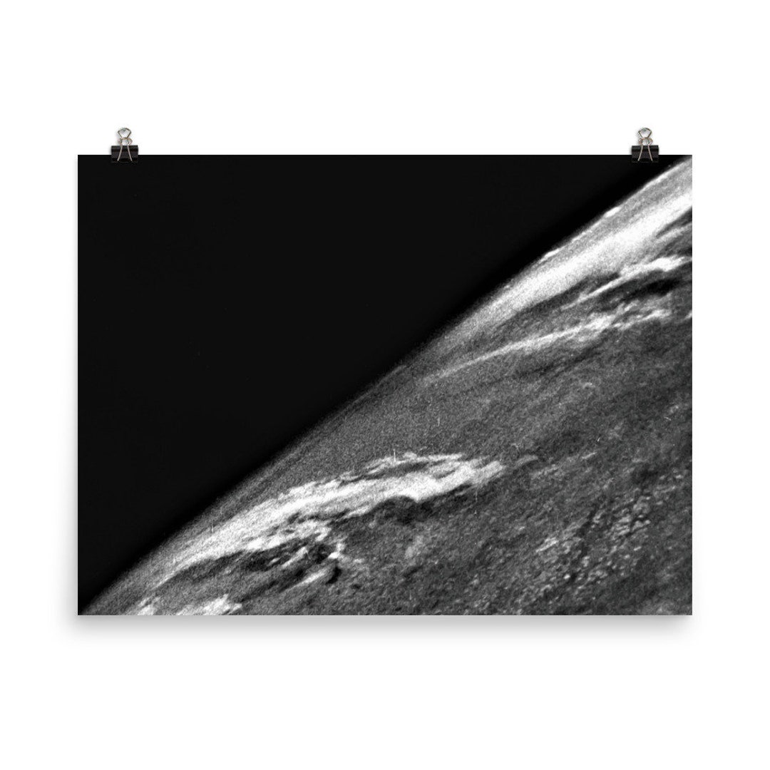 First Photo of Earth From Space Poster Print - Etsy