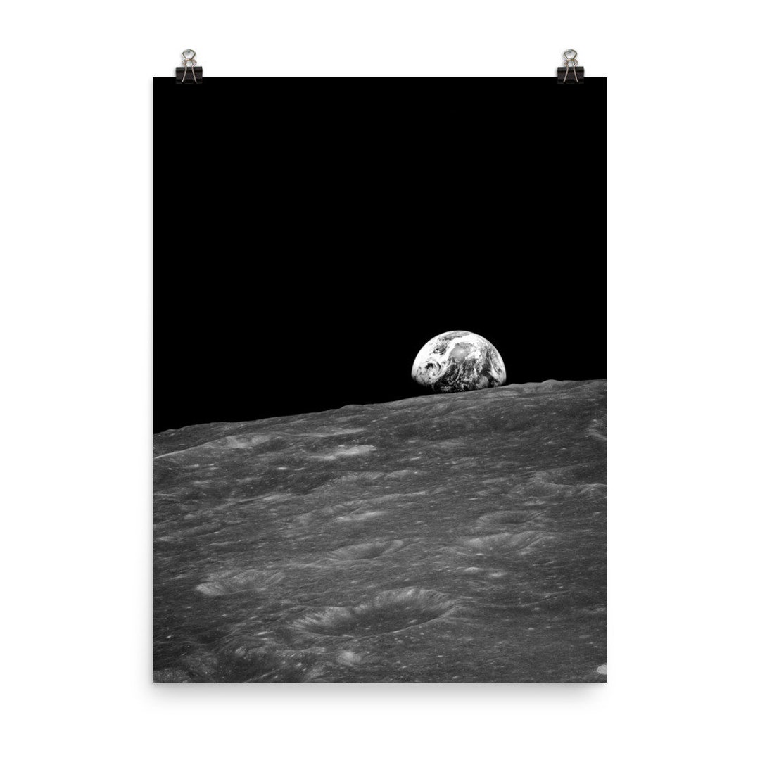 Earthrise Taken by Apollo 8 Poster Print - Etsy