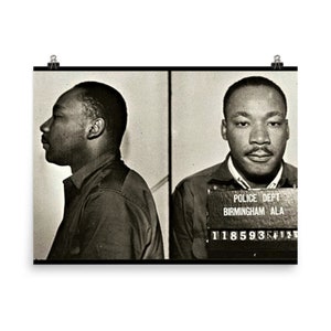MLK Mugshot in Birmingham Poster Print - Etsy