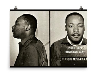 Mlk Mugshot Print - Etsy