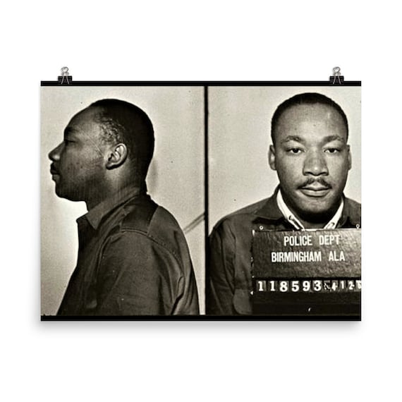 MLK Mugshot in Birmingham Poster Print - Etsy