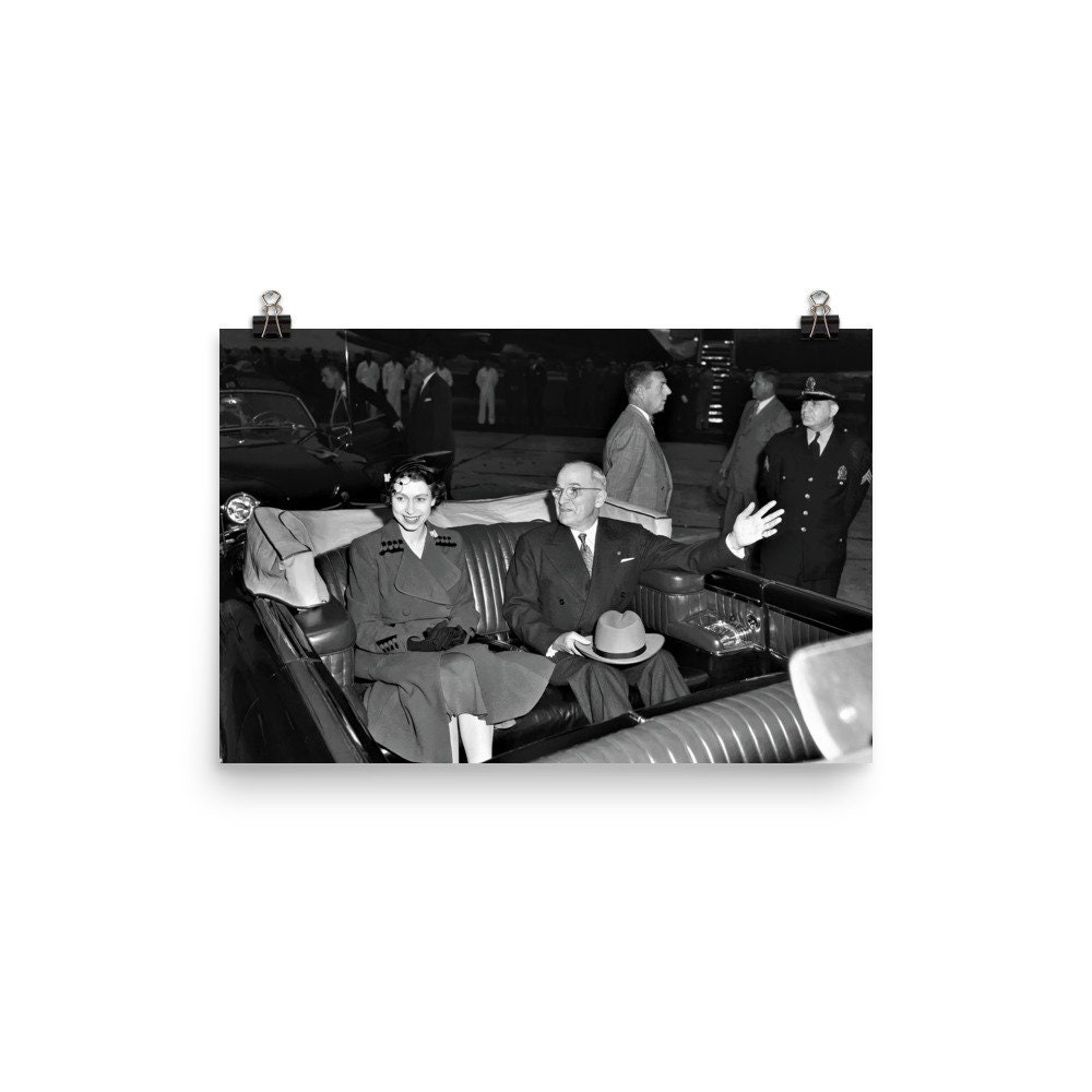 Queen Elizabeth II With Harry Truman Poster Print - Etsy Hong Kong