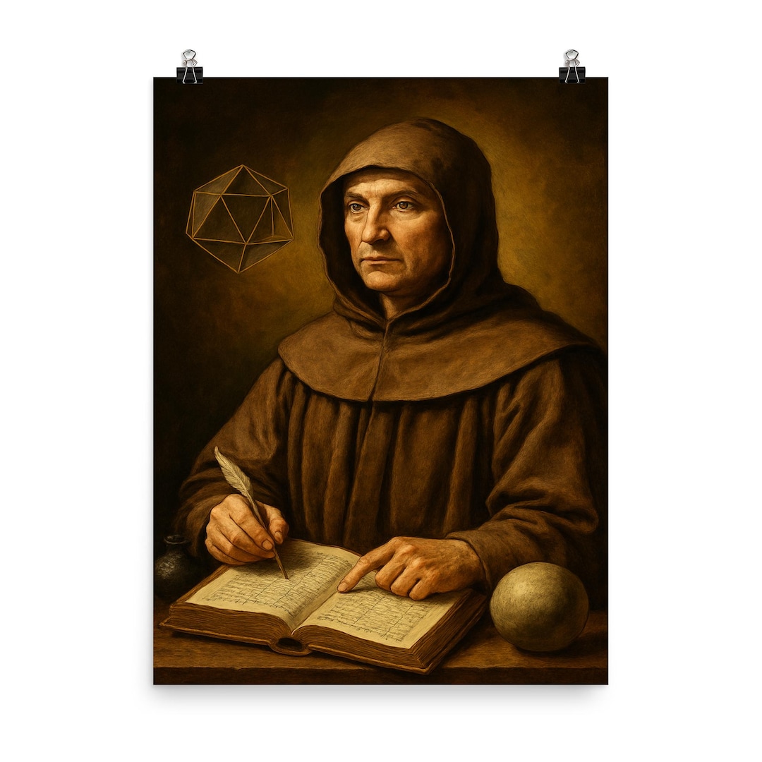 Luca Pacioli Math Poster: Renaissance Mathematician Print, Educational ...