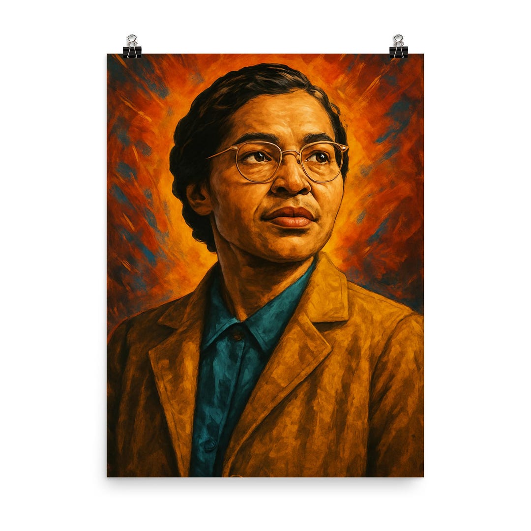 Rosa Parks Inspirational Art Poster Print - Civil Rights Icon Wall ...