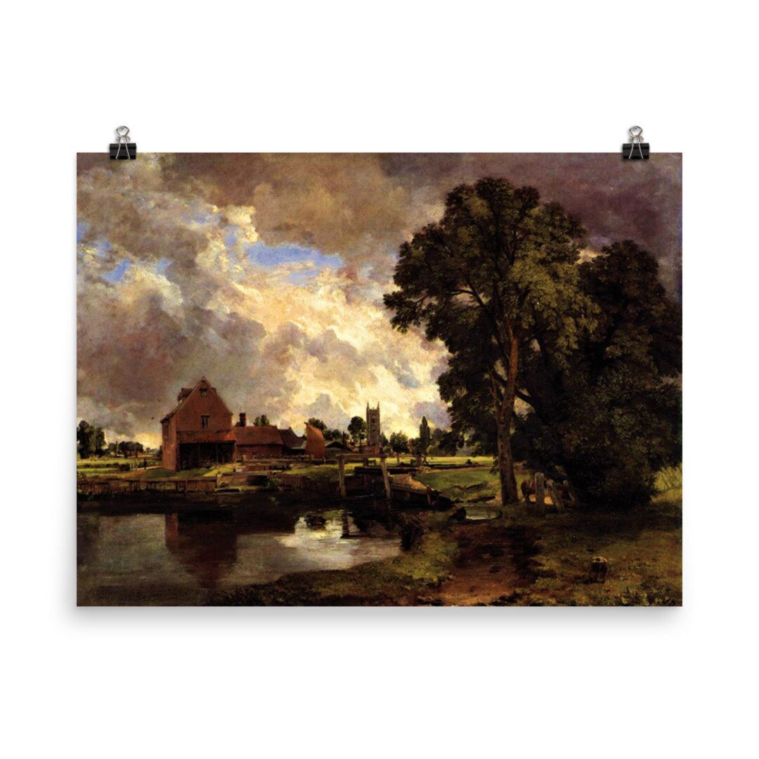 Dedham Lock and Mill by John Constable Poster Print - Etsy