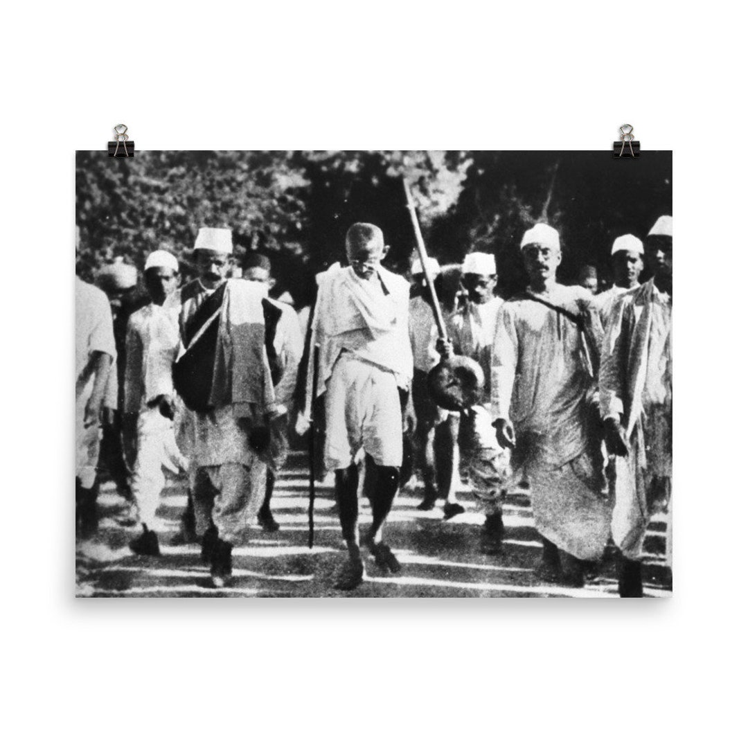 Mahatma Gandhi During the Salt March Poster Print - Etsy