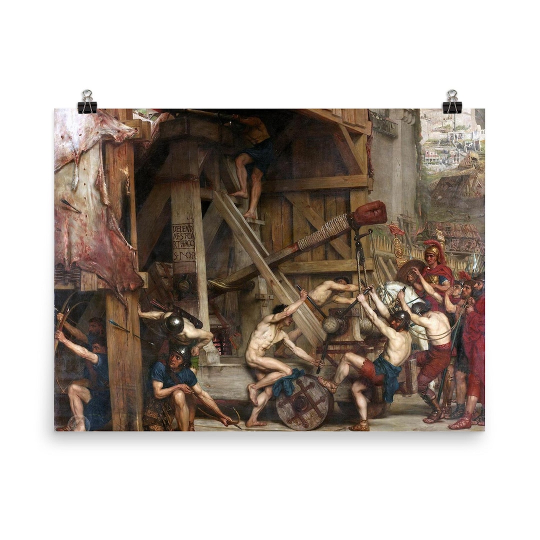 Edward Poynter's the Catapult 1868 Poster Print | Unique Historical ...