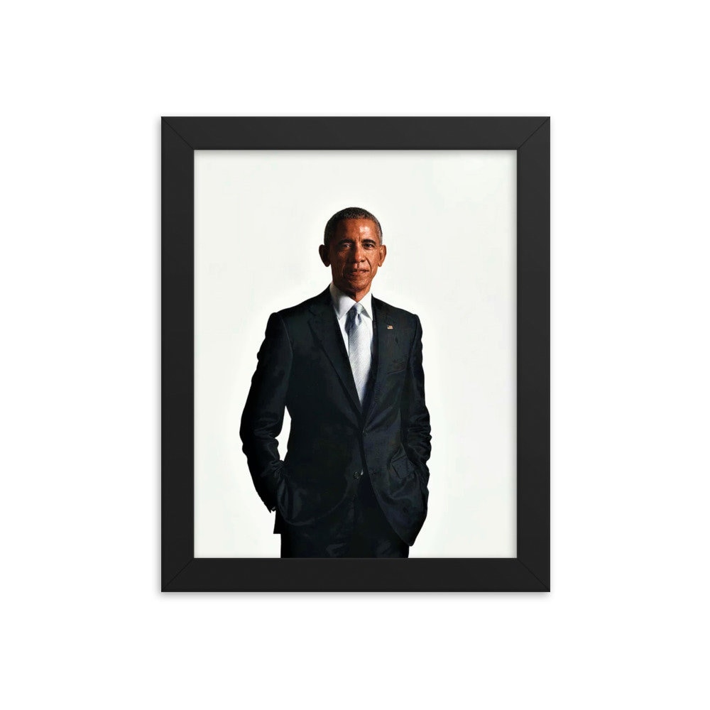 Barack Obama Official Portrait Framed Print - Etsy