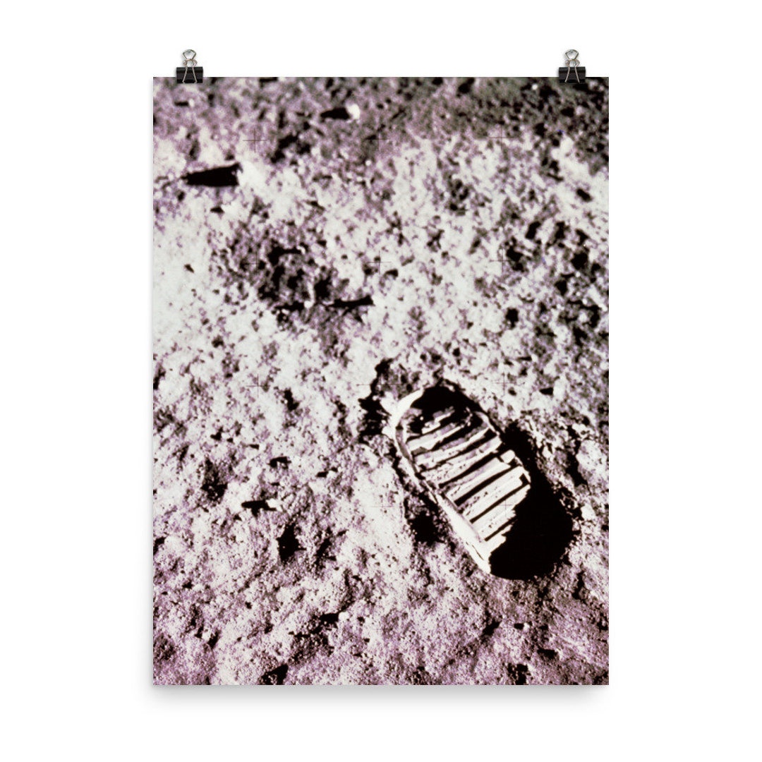 Footprint on the Moon Apollo 11 Poster Print - Etsy
