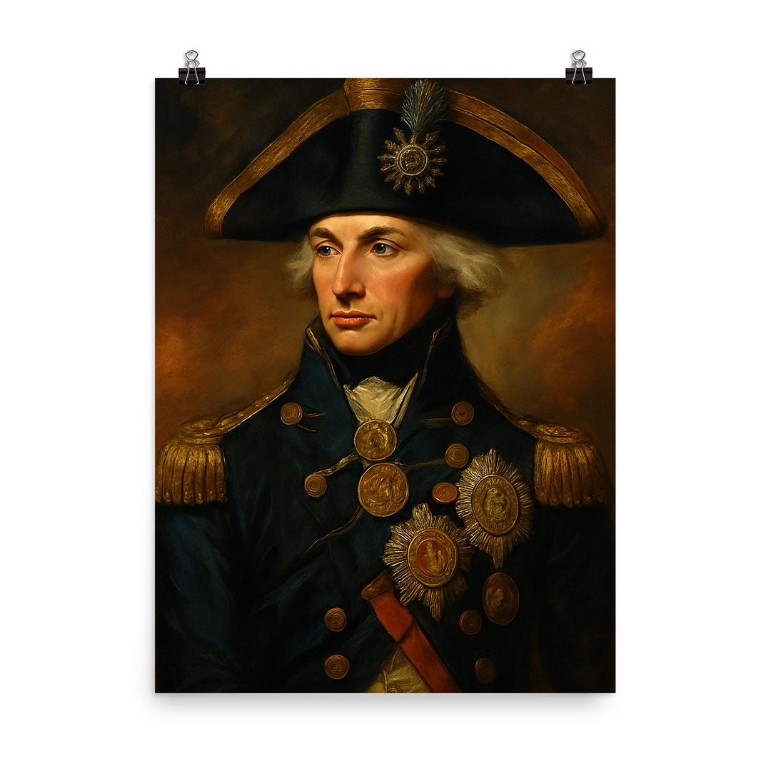 Historic Horatio Nelson Portrait Poster Print - Unique Nautical Wall ...