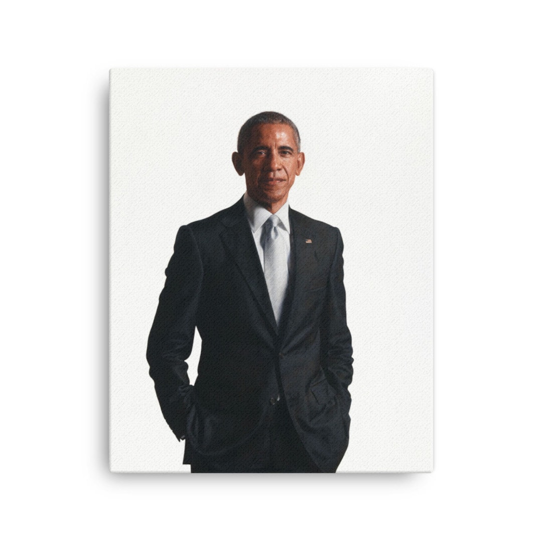 Barack Obama Official Portrait Canvas Print - Etsy