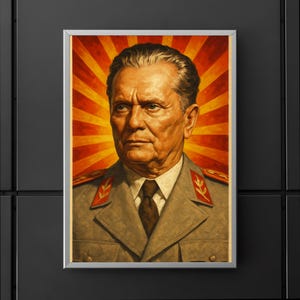 Vintage Josip Broz Tito Portrait Poster Print | Unique Historical Wall ...