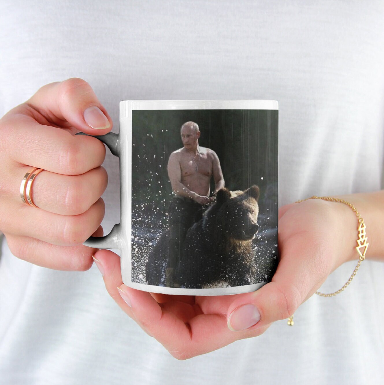Putin Mug Vladimir Putin Funny Riding a Bear Mug - Etsy Singapore