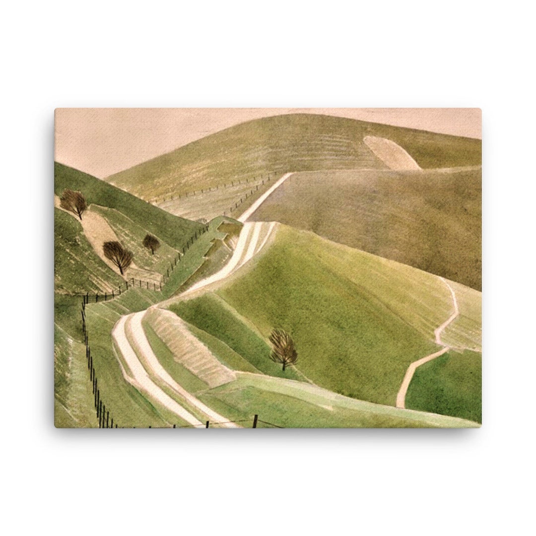Chalk Paths by Eric Ravilious Canvas Print - Canvas Wall Art - Etsy