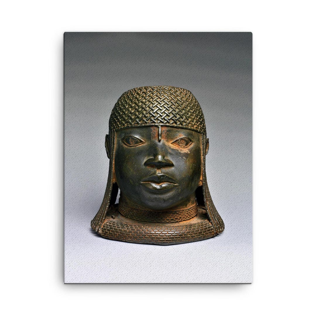 Head of an Oba Canvas Print: Benin Bronze Royal Portrait Wall Art - Etsy
