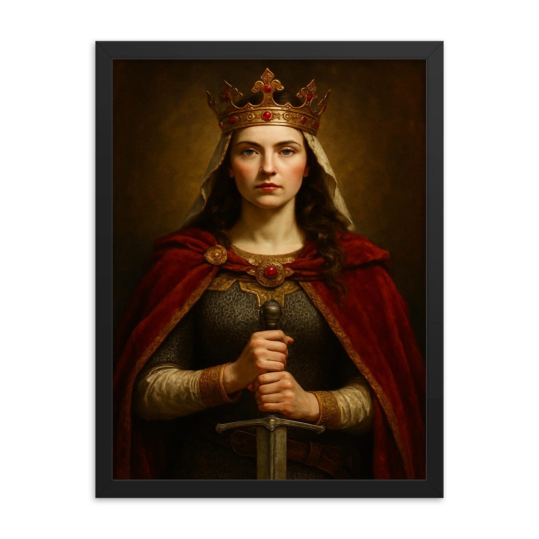 Empress Matilda Framed Portrait Print – Medieval Royalty Wall Art ...