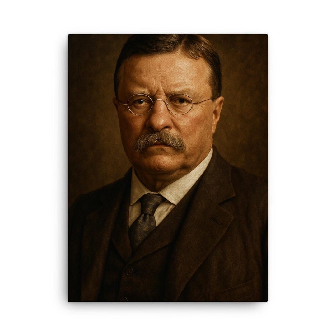 Theodore Roosevelt Canvas Print – Vintage Presidential Wall Art ...