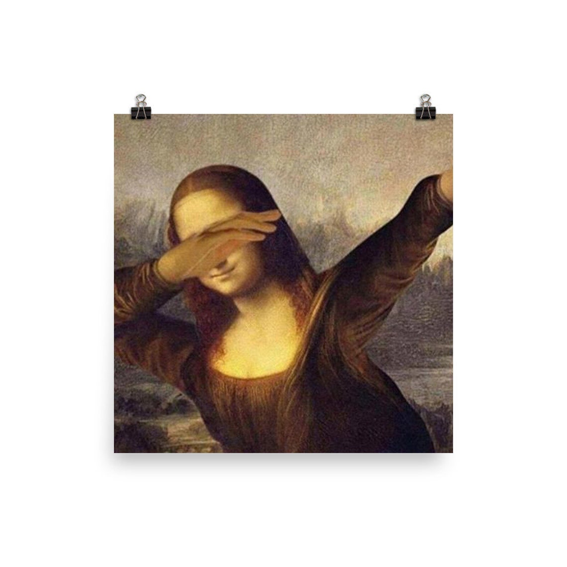 Mona Lisa Dabbing Mona Lisa Dab Meme Poster - Etsy Ireland