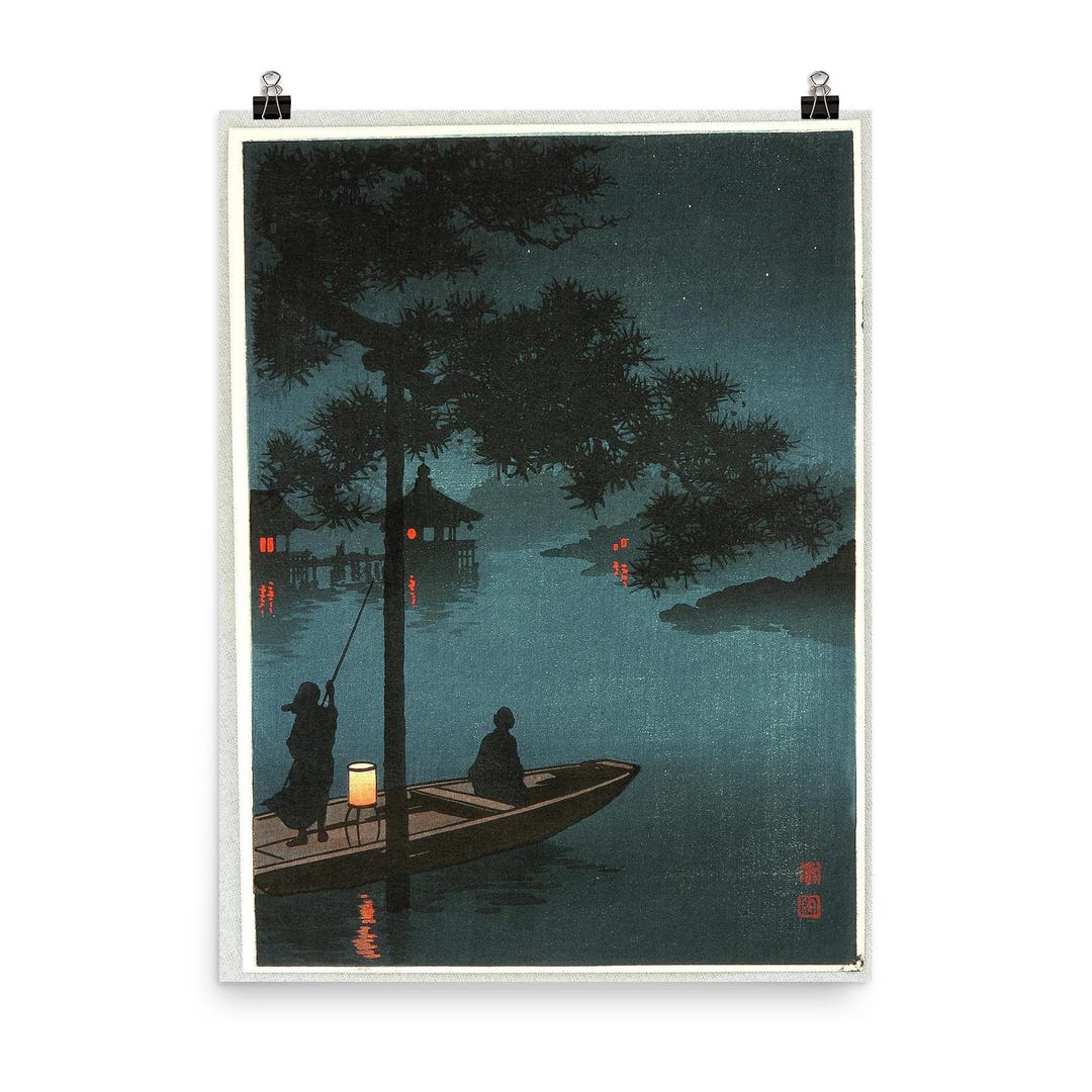 Vintage Lake Biwa Wall Art Print | Koho Shoda Japanese Masterpiece Ca ...