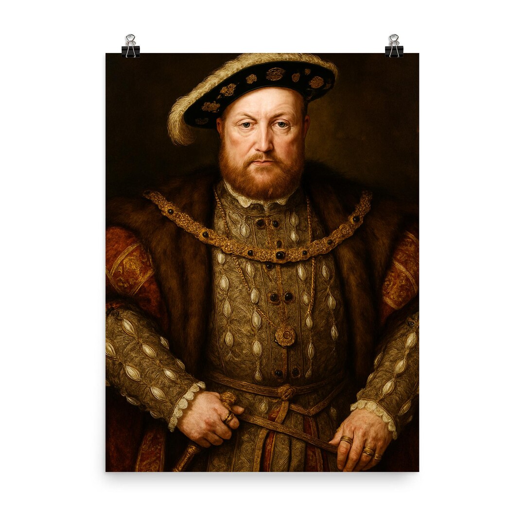 Henry VIII Portrait Print: Vintage Tudor King Wall Art - Etsy