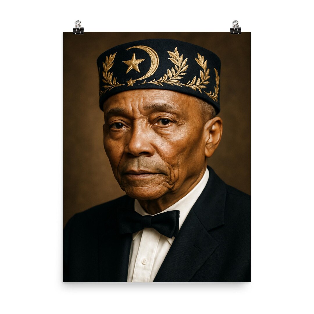 Elijah Muhammad Poster: Nation of Islam Leader Portrait Black History ...