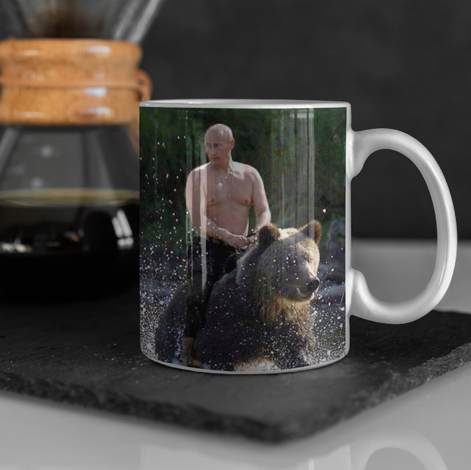 Putin Mug Vladimir Putin Funny Riding a Bear Mug - Etsy Singapore