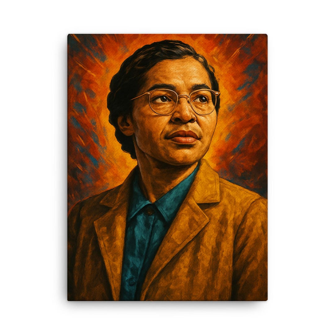Rosa Parks Portrait: Inspiring Civil Rights Canvas Art - Etsy