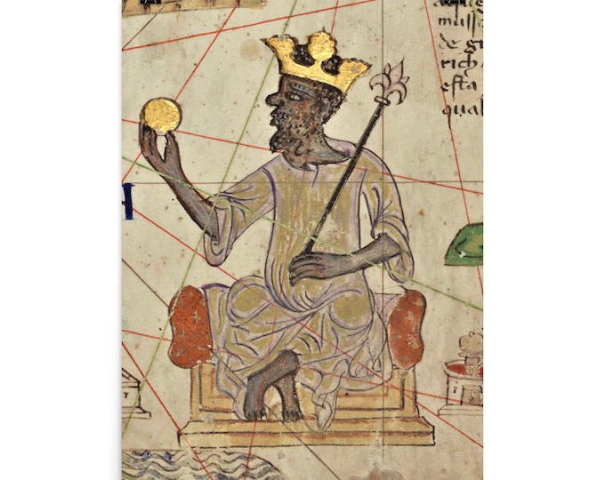 Mansa Musa Golden Empire Hand Painted Original Digital Wall Art, Wall ...