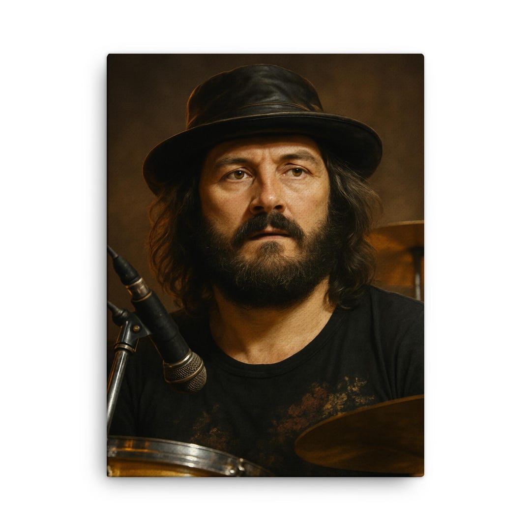 John Bonham Canvas Wall Art – Legendary Drummer Portrait Print, Unique ...