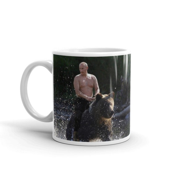 Putin Mug Vladimir Putin Funny Riding a Bear Mug - Etsy