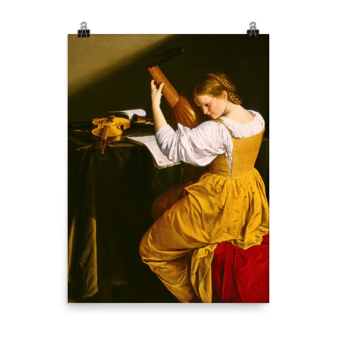 The Lute Player by Orazio Gentileschi Poster Print - Etsy