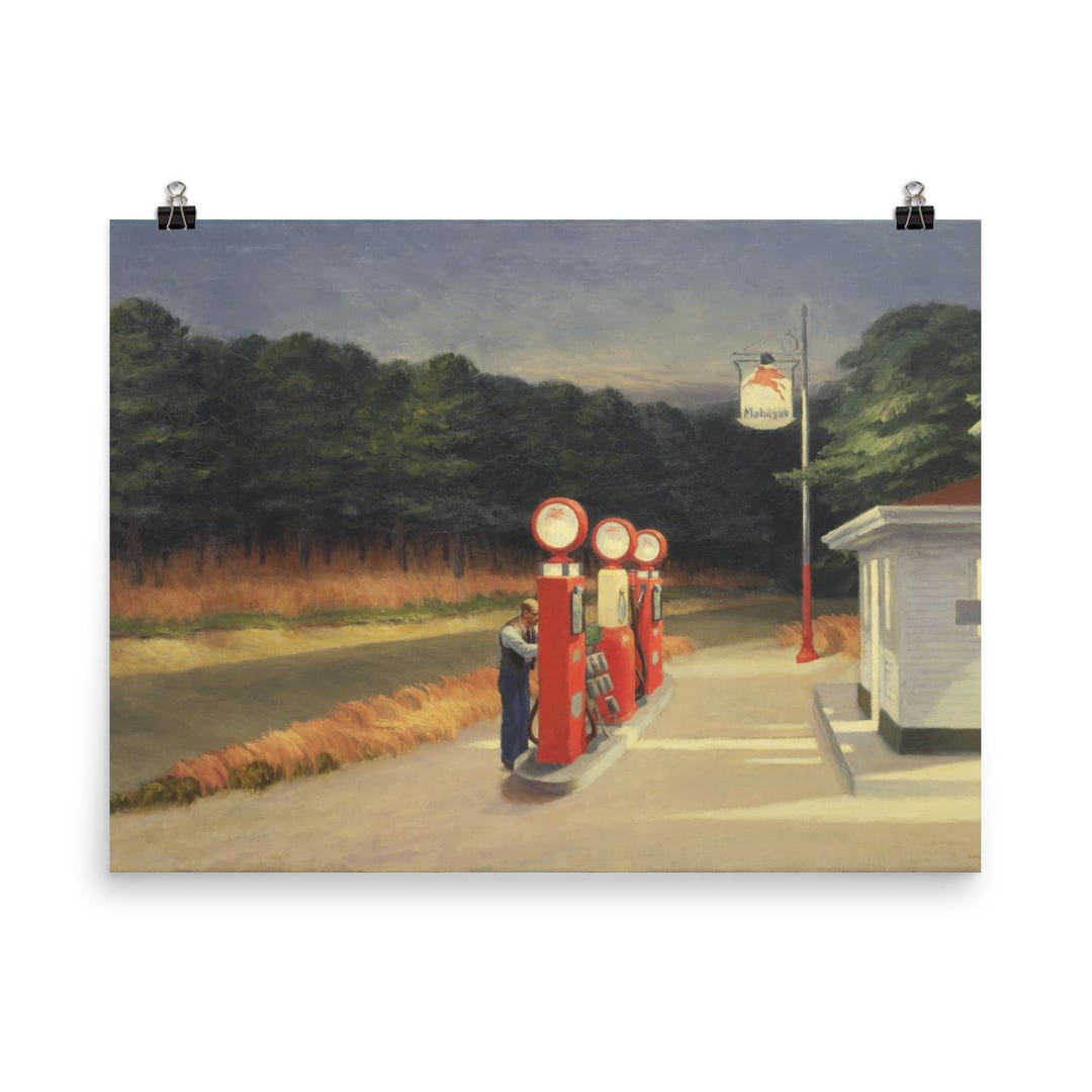 Edward Hopper Gas Station Poster Print - Vintage Art Decor, 1930s ...