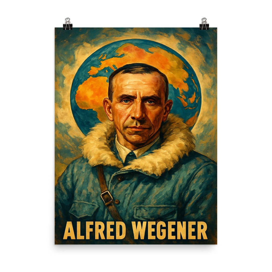 Historic Alfred Wegener Poster Print – Vintage Style Wall Art ...