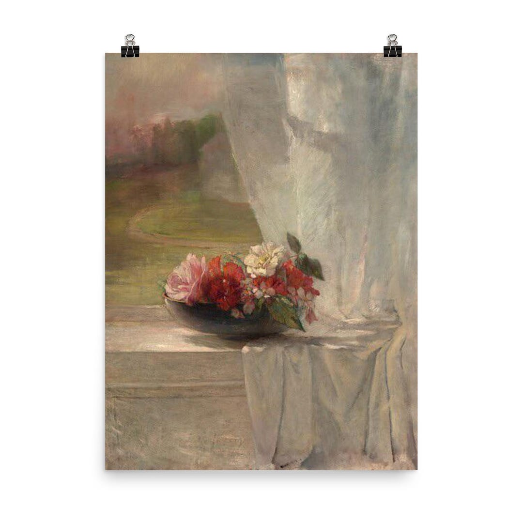 Flowers on a Window Ledge by John La Farge, C. 1861 Poster Print - Etsy