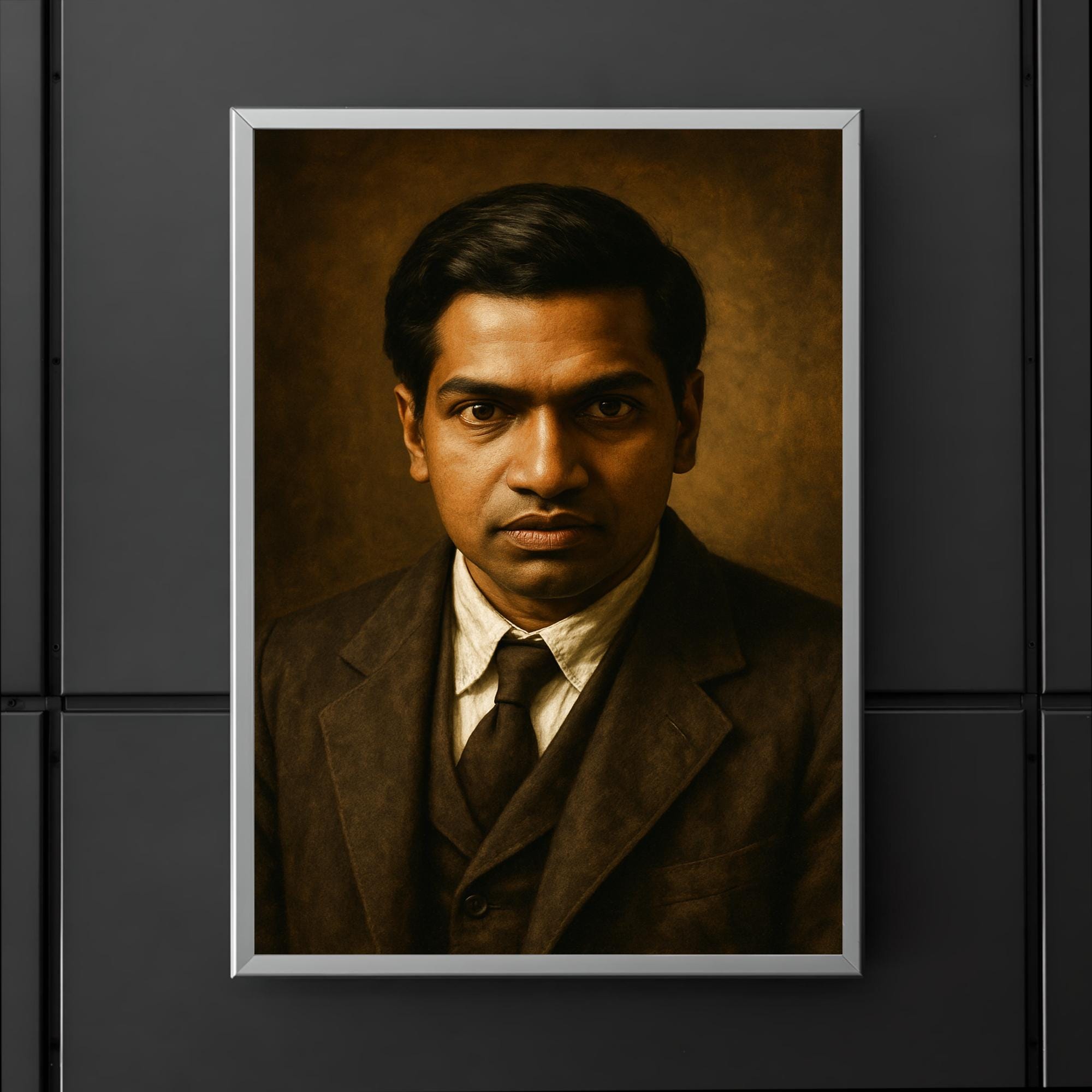 Srinivasa Ramanujan Poster: Legendary Mathematician Portrait Wall Art ...