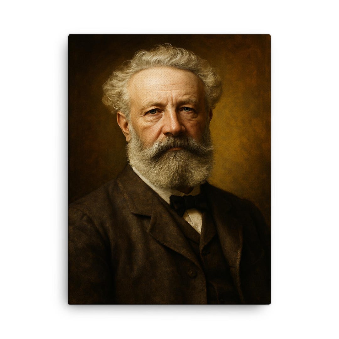 Jules Verne Portrait Canvas Print: Literary Steampunk Wall Art - Etsy
