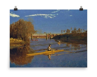 Thomas Eakins, the Champion Single Sculls, 1871 A4 / A3 Reproduction Fine Art Print. Heavyweight ...
