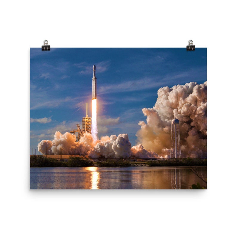 Spacex Falcon Heavy Launch Poster Print - Etsy