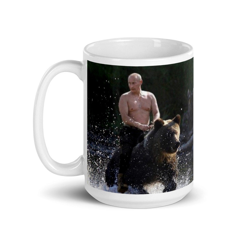 Putin Mug Vladimir Putin Funny Riding a Bear Mug - Etsy