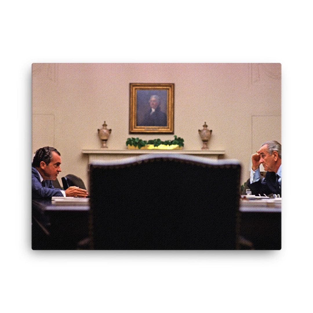 Richard Nixon and Lyndon Johnson Canvas Print Canvas Wall Art - Etsy