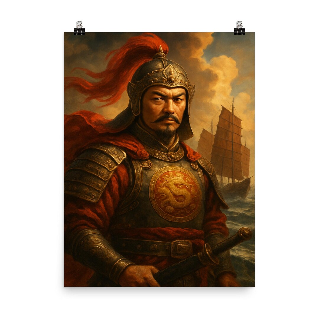 Koxinga Heroic Naval Commander Poster Print - Vintage Art Wall Decor ...